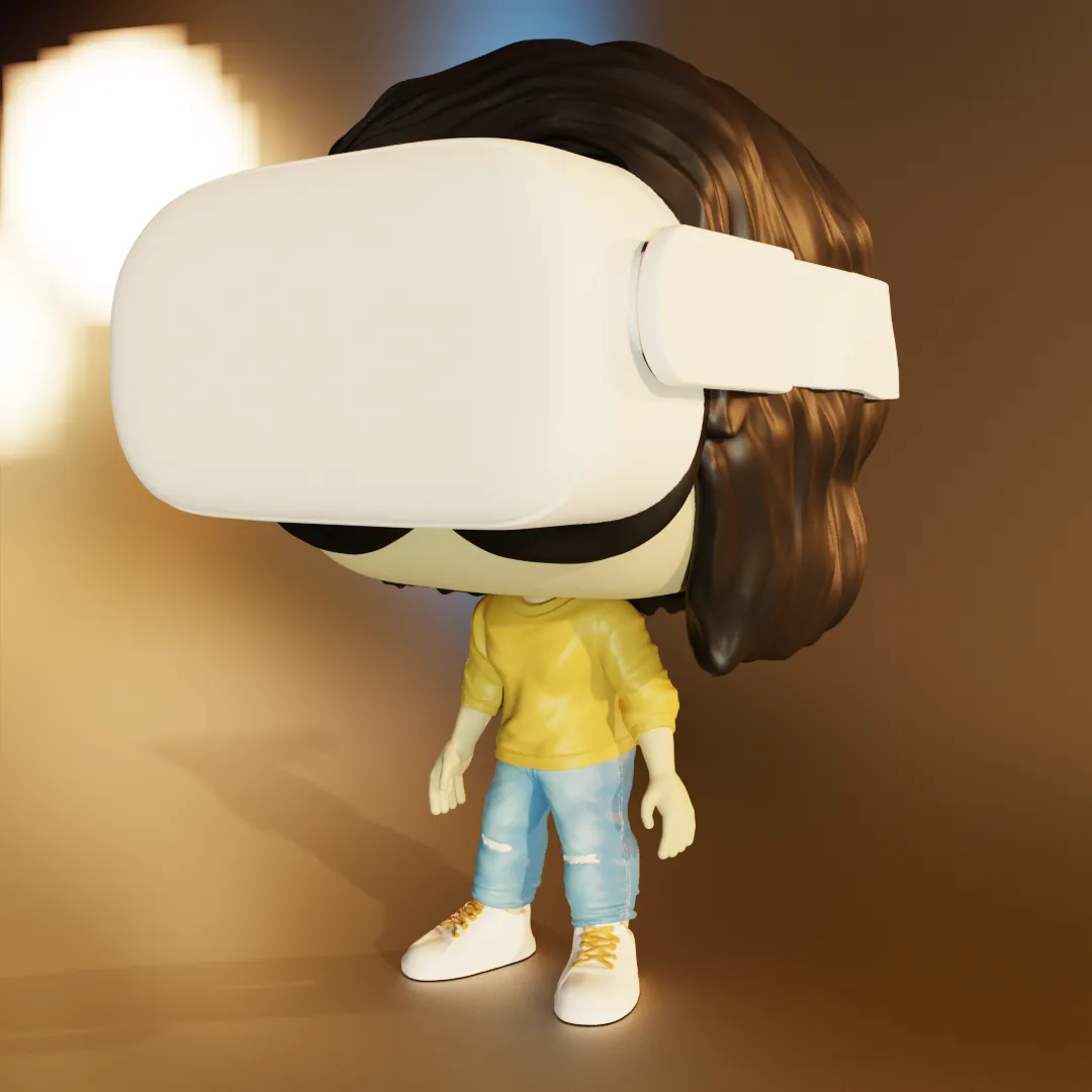 Other STL Download - Funko Custom mujer realidad virtual - METAby Axos3D