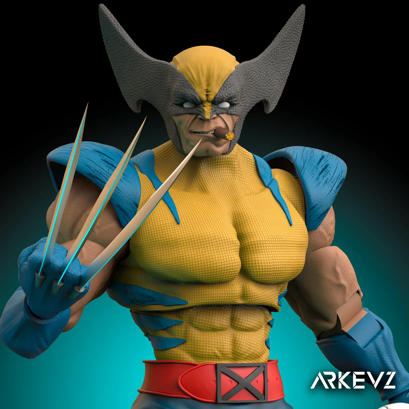 Characters & Creatures STL Download - Action Figure Wolverineby Arkevz 3D