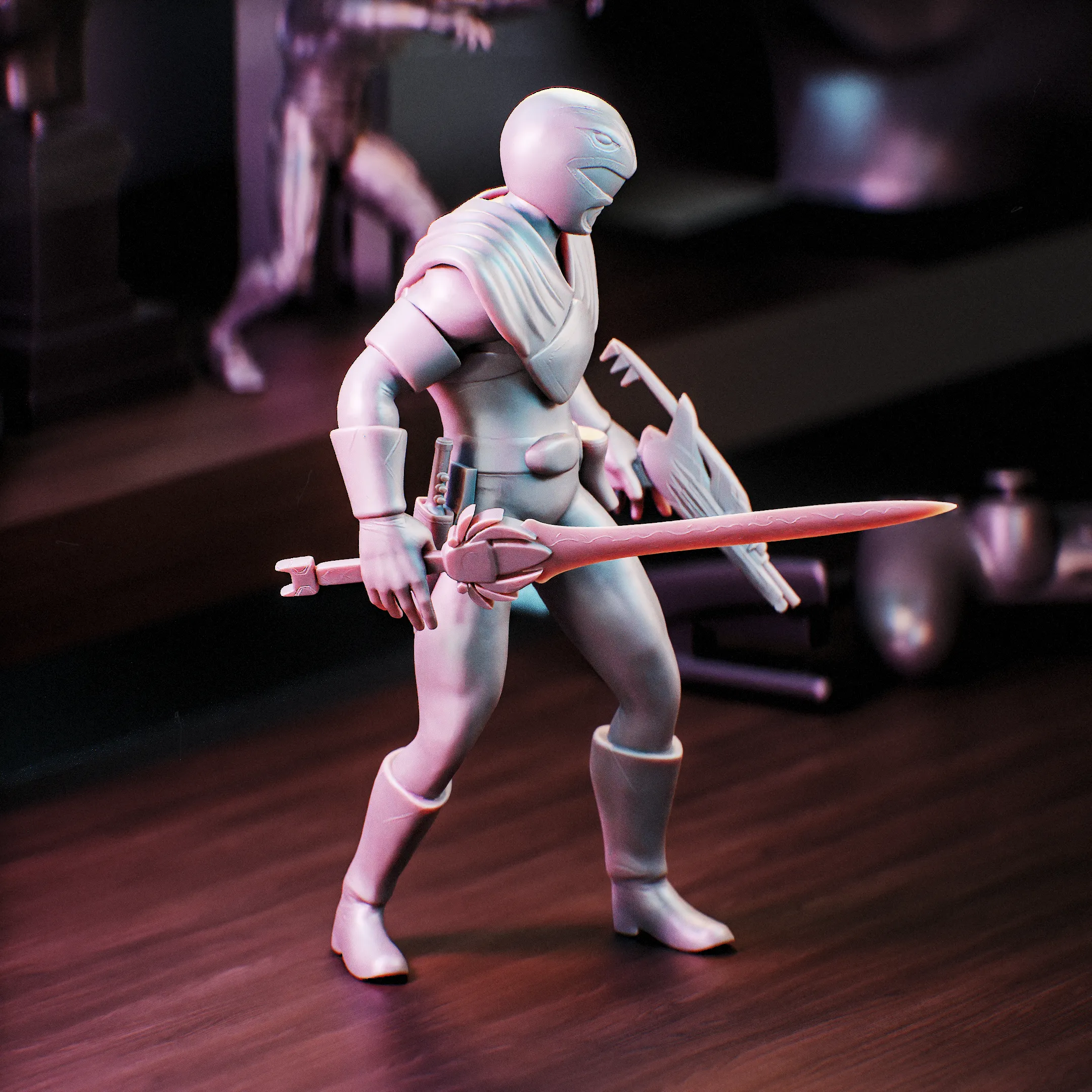 Characters & Creatures STL Download - Red Power Ranger - Jason Lee ...