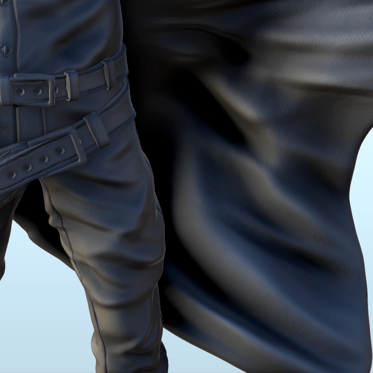 Cowboy with revolver and cape in the wind (8) - Old West Fig | 3D ...