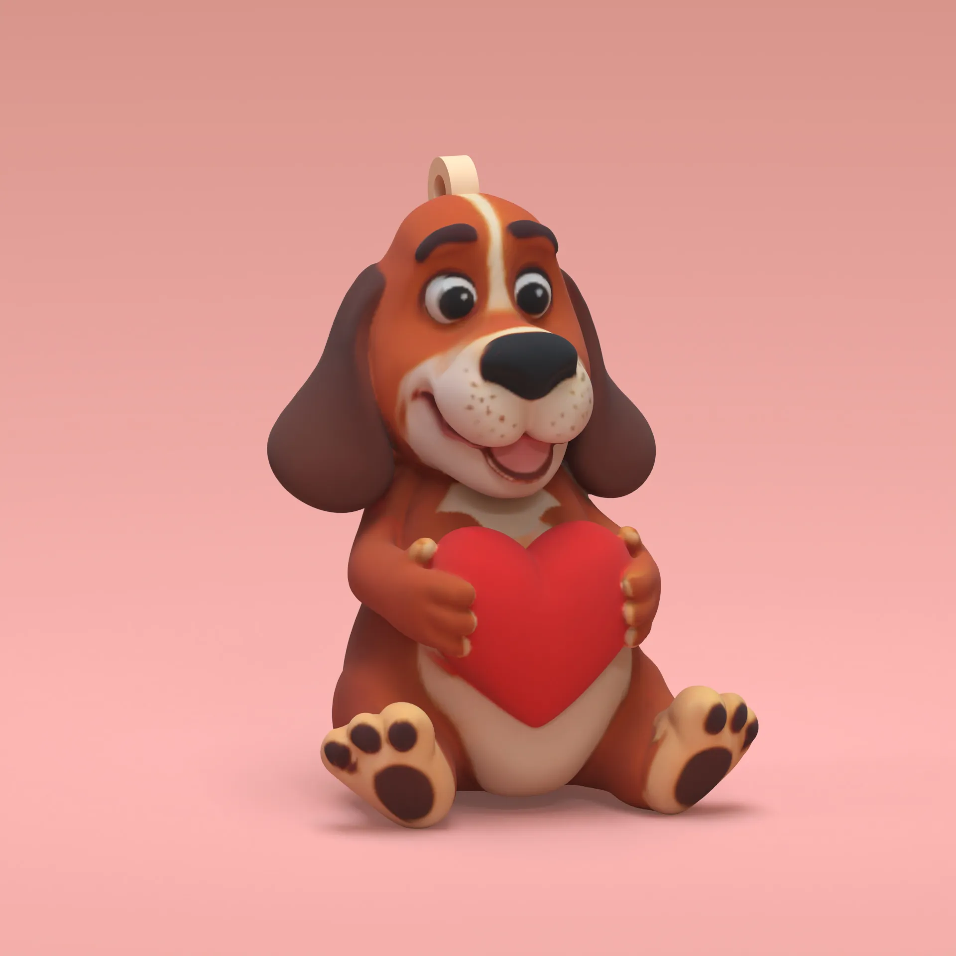 Other STL Download - cute beagle valentine heart Keychainby ipdesignoo8