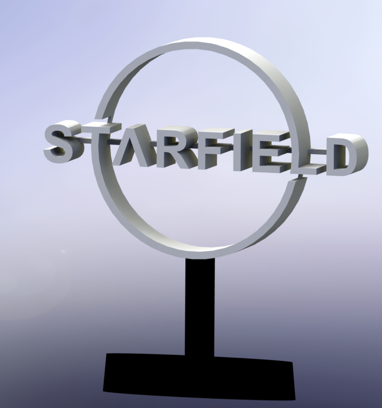STARFIELD Logo (With base and without base) | 3D models download ...