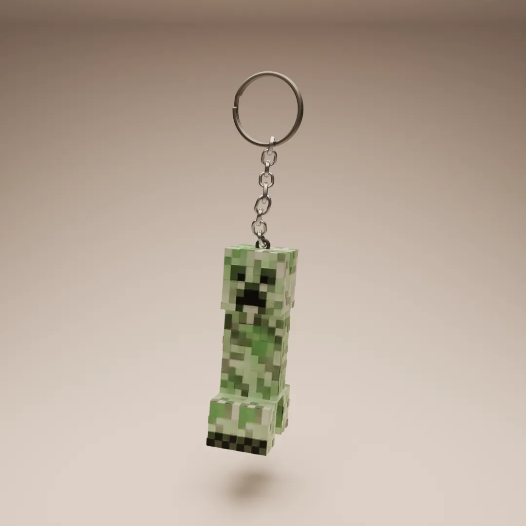 Board Games & Card Games STL Download - Minecraft Creeper Keychain Snap ...
