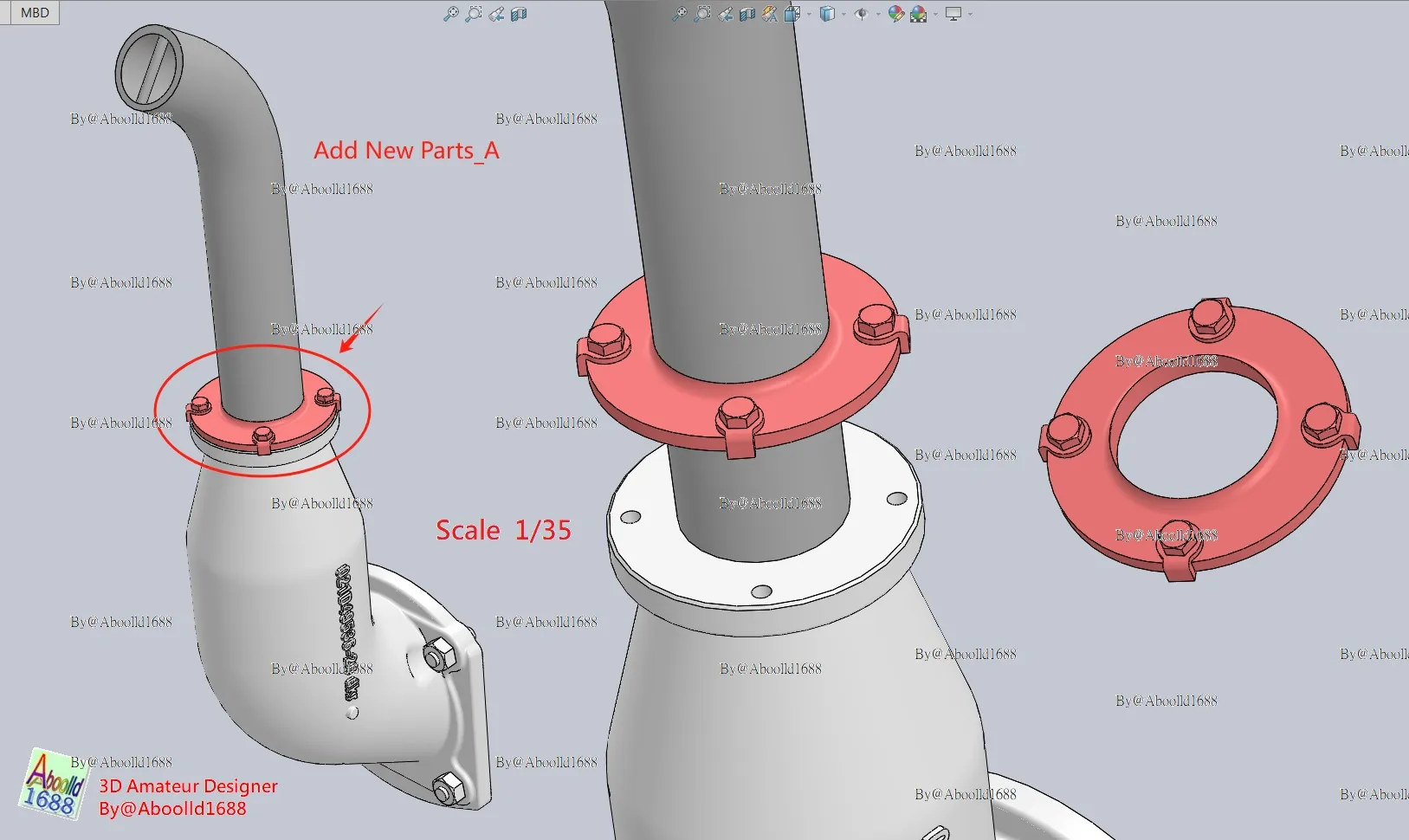 Vehicles & Machinery STL Download - King Tiger tank exhaust pipe ...