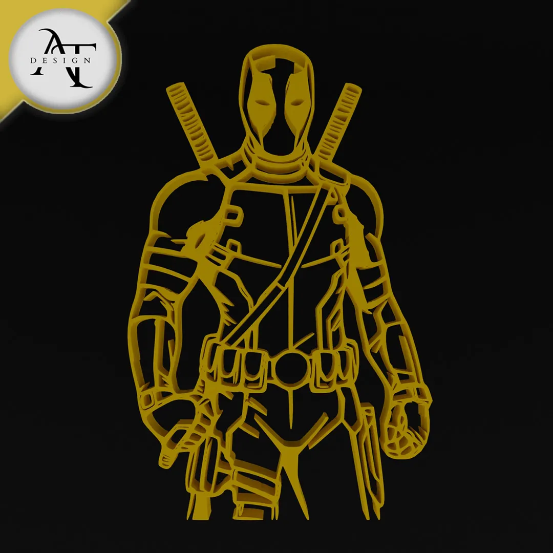 Digital Art STL Download - Deadpool - Marvel - 2D Wall Art Decorby AT ...