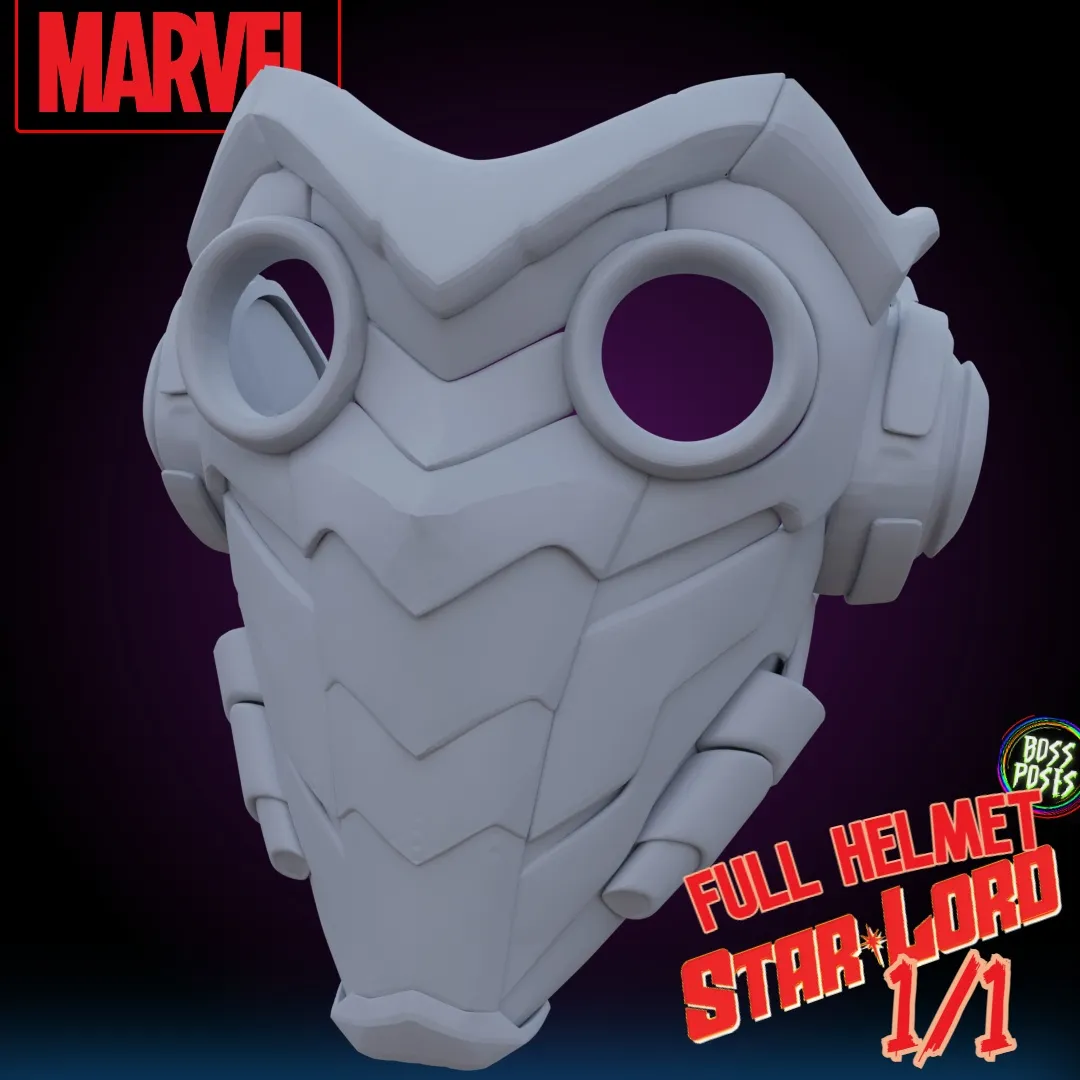 Cosplay STL Download - STAR LORD COSPLAY MASKby BOSSposes