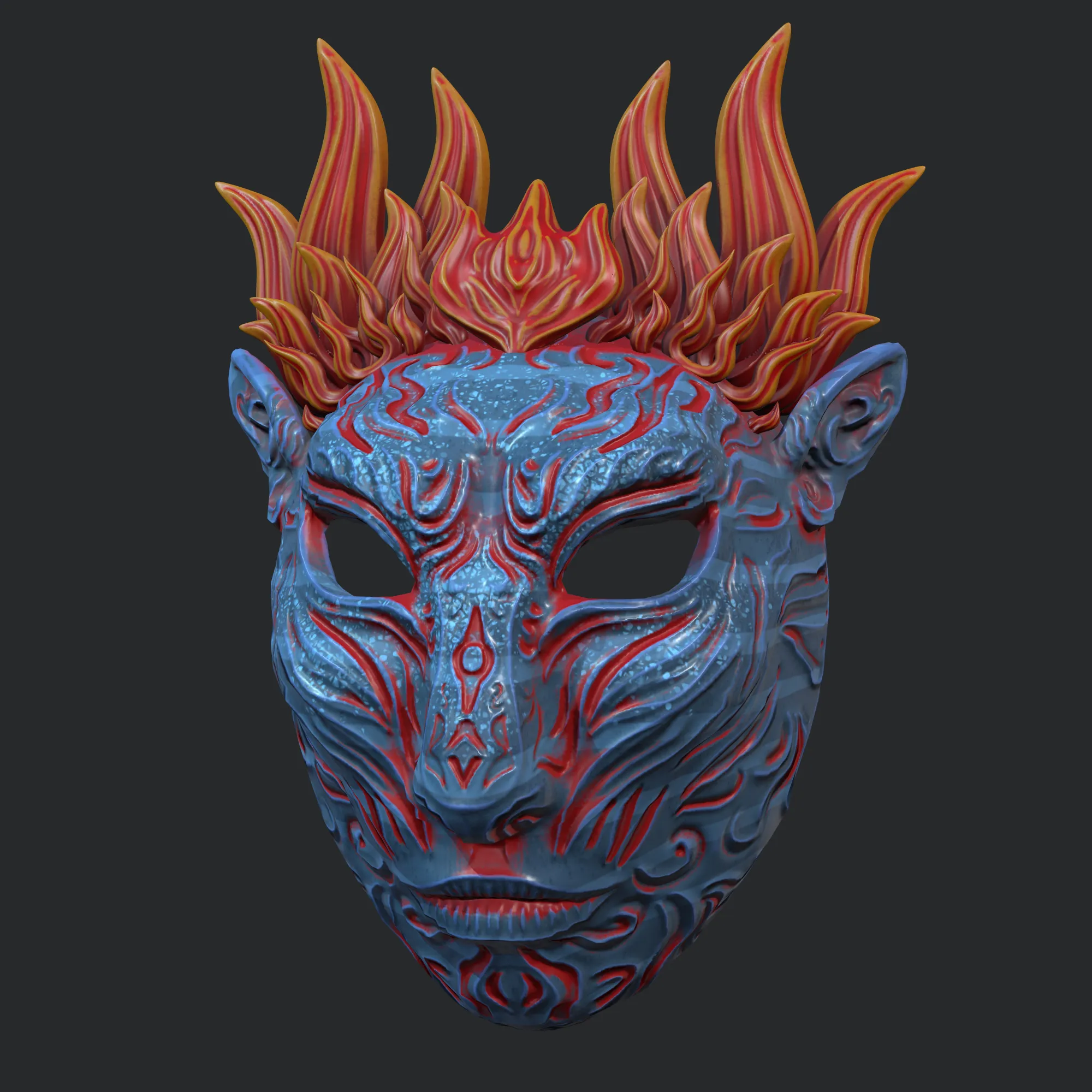 Cosplay STL Download - Avatar Fire and Ash Theme Maskby diepriver