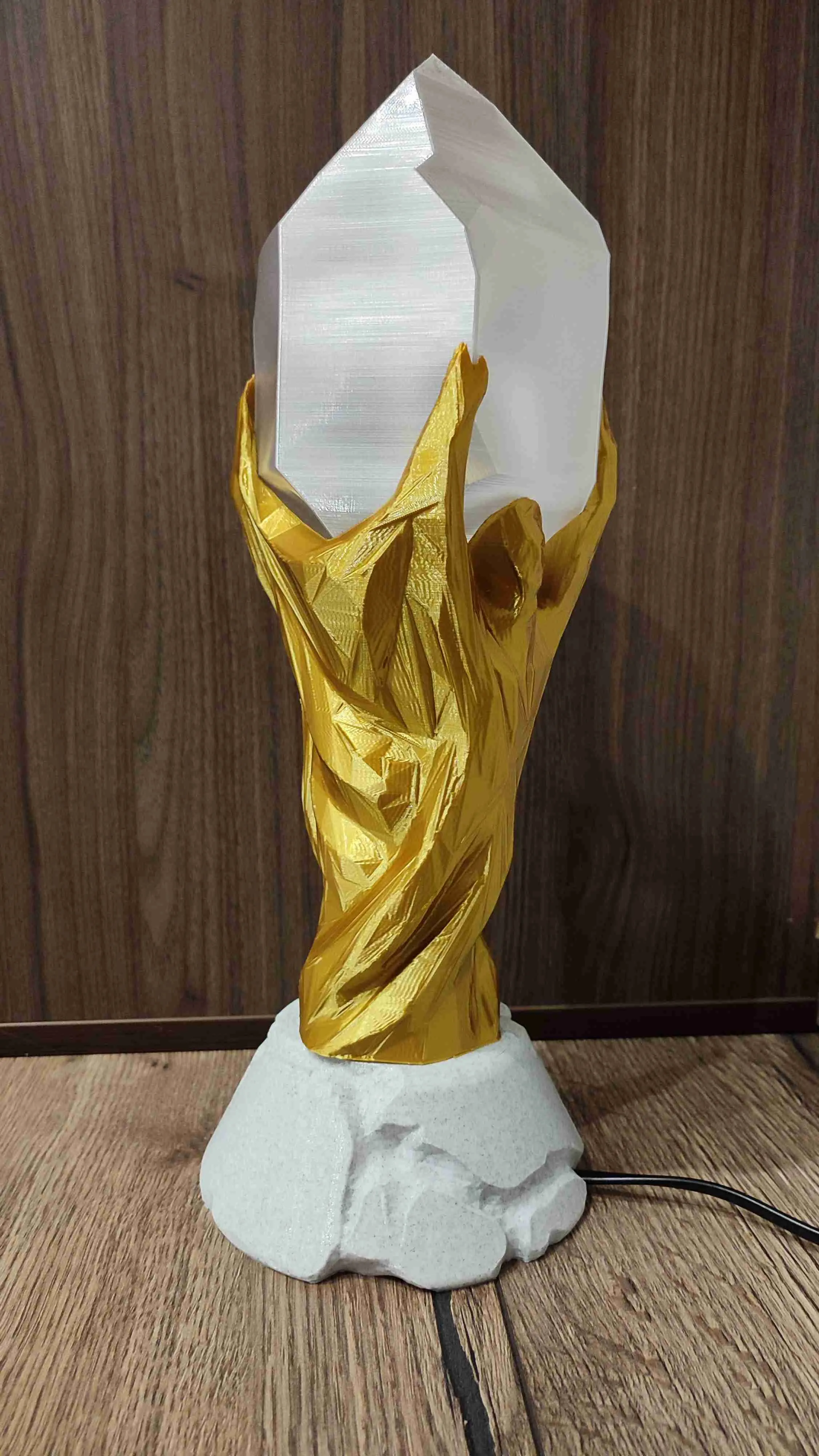 Free Lighting & Lamps STL Download - Crystal World Cup Trophy Lampby ...