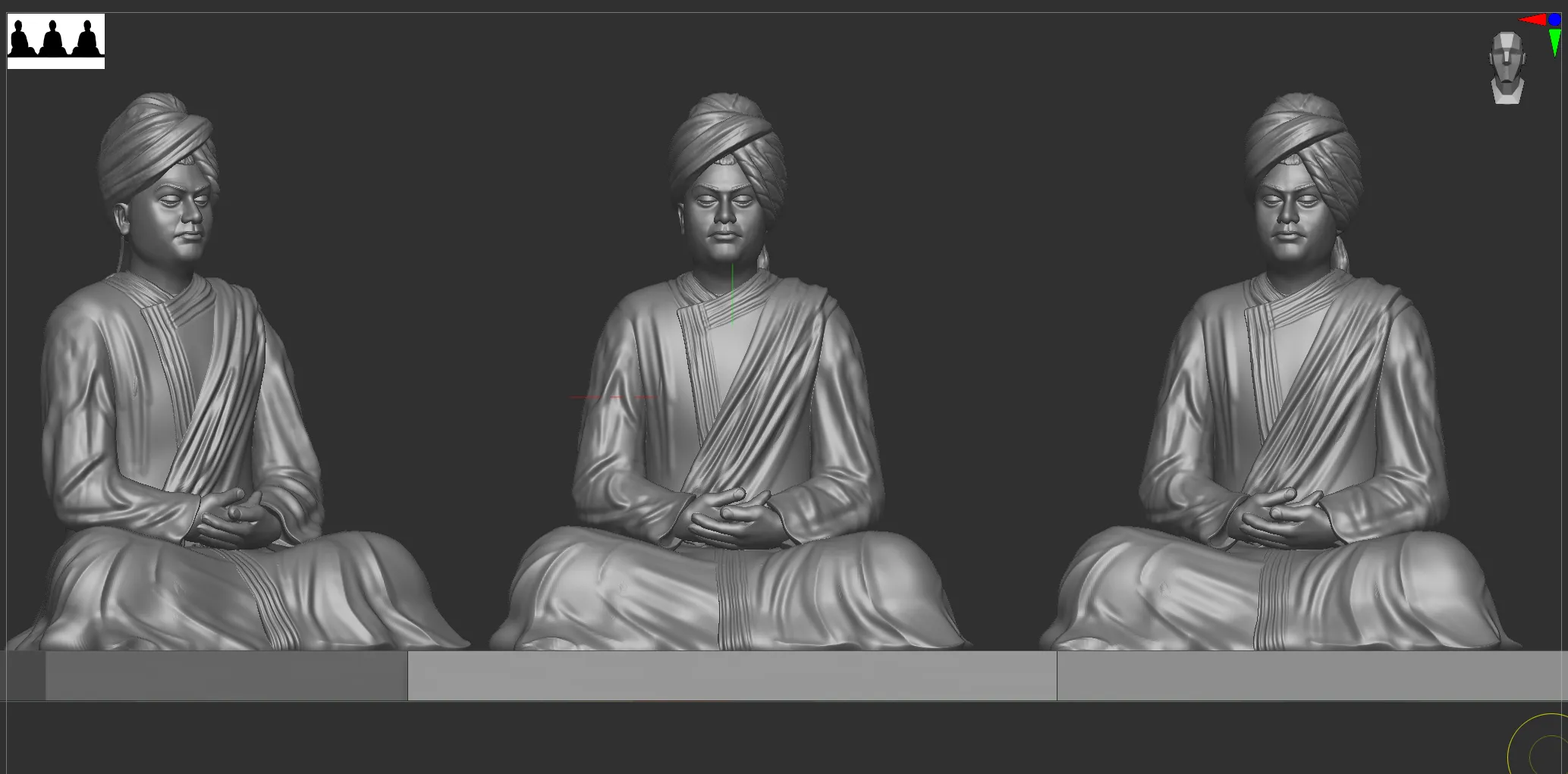 Sculptures & Artworks STL Download - Swami Vivekanandby KeshtoArt