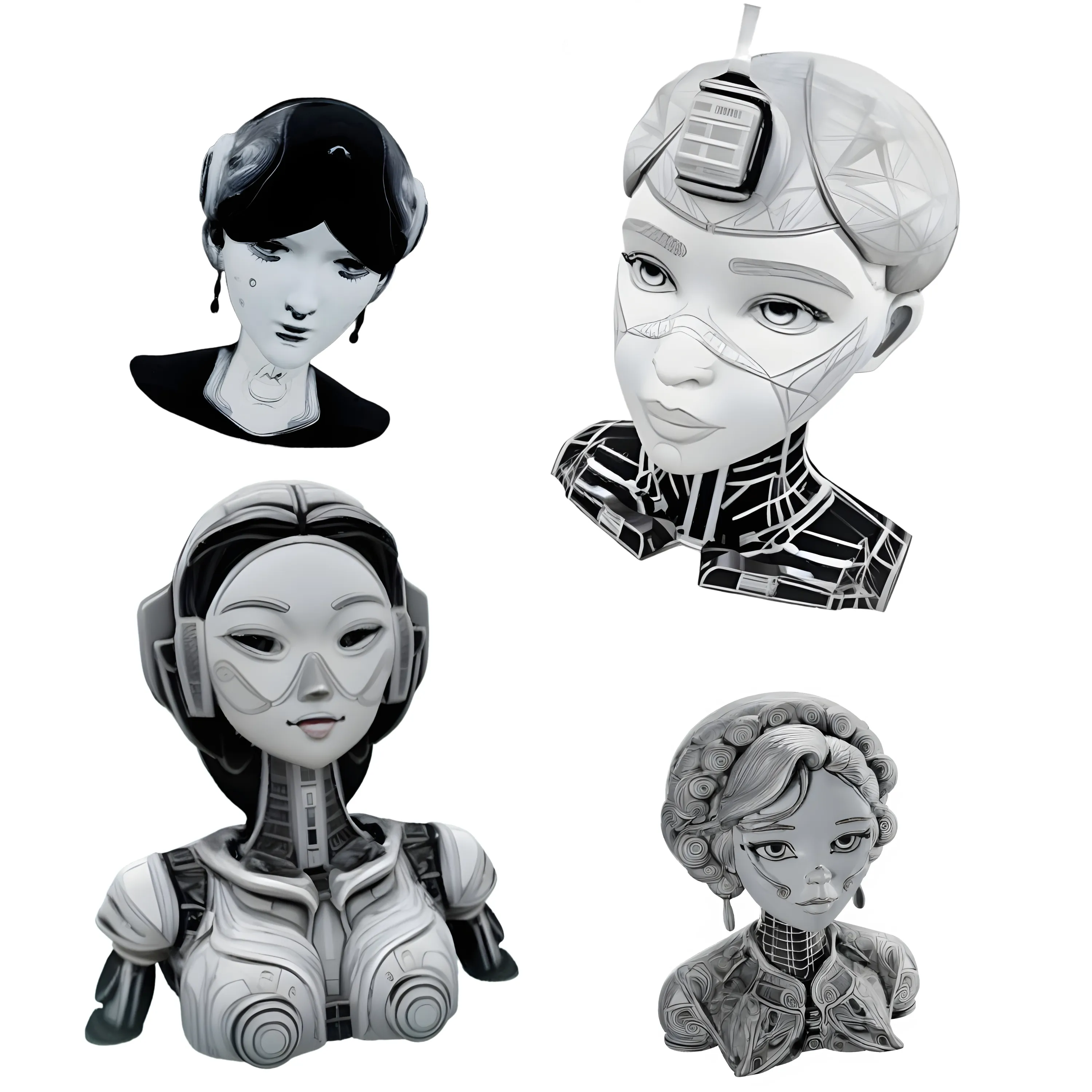 Characters & Creatures STL Download - Cyberpunk Era Ladies Collection ...