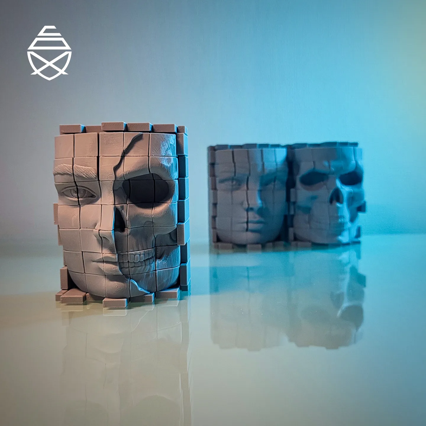 PIXEL SKULL GIRL | 3D models download | Creality Cloud