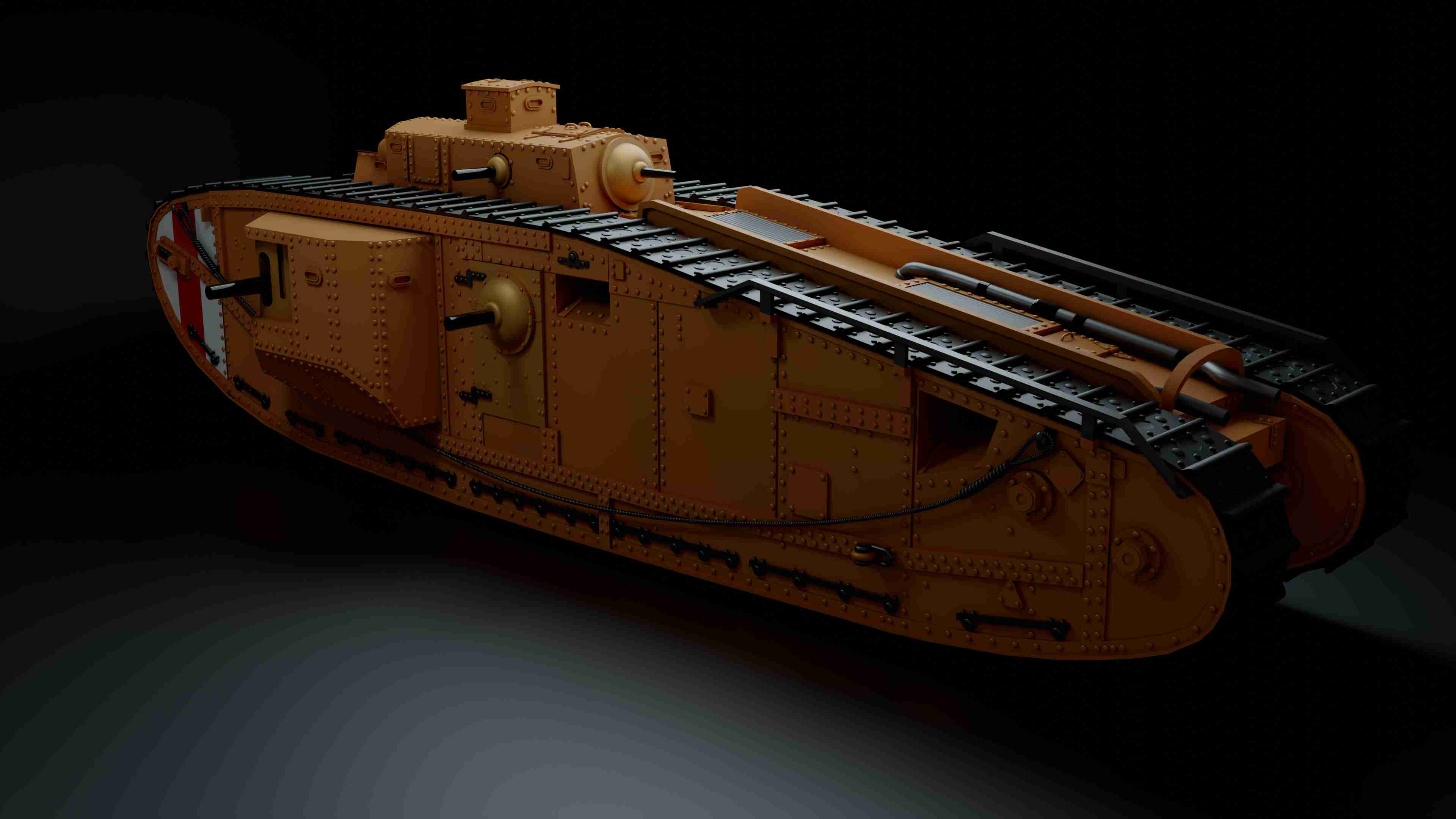 British Mk VIII Liberty 25 & 28 mm Scale Model Tank | 3D models ...