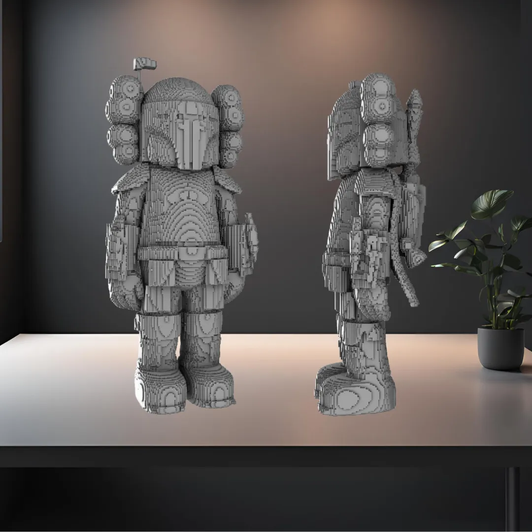 Characters & Creatures STL Download - Voxel KAWS Boba Fett - Pixel Art ...