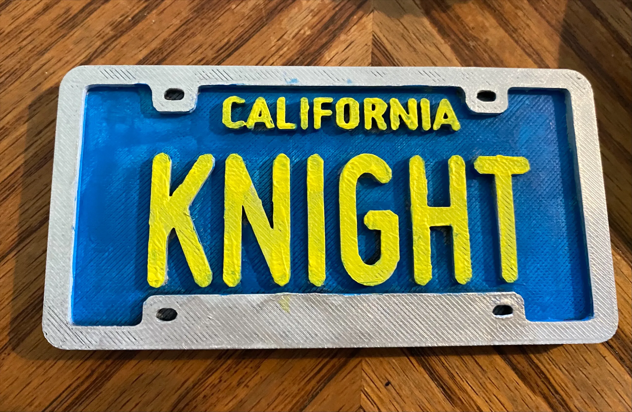 Free Board Games & Card Games STL Download - Knight Rider Licence Plate ...