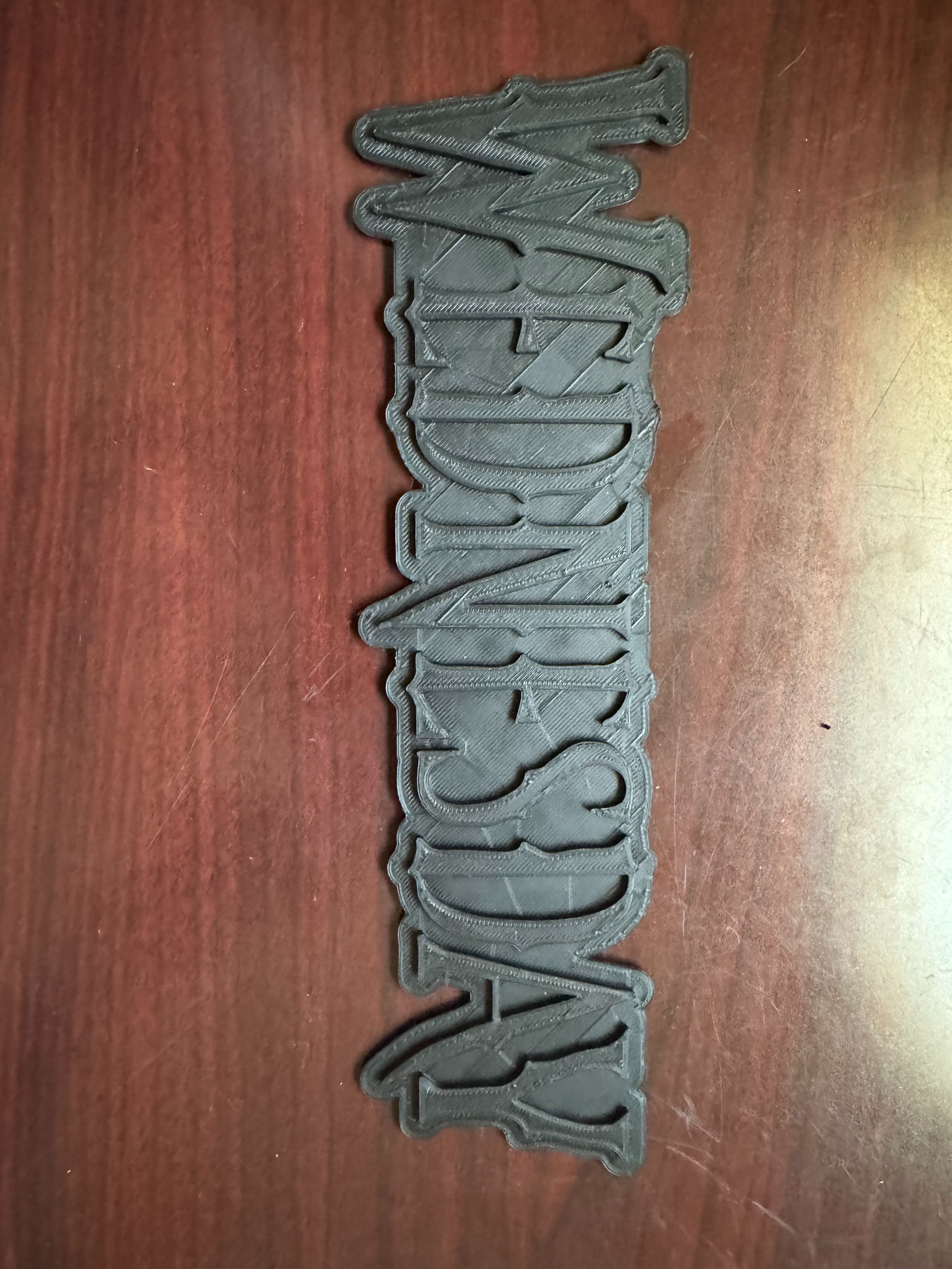 Wednesday Name Plate | 3D models download | Creality Cloud