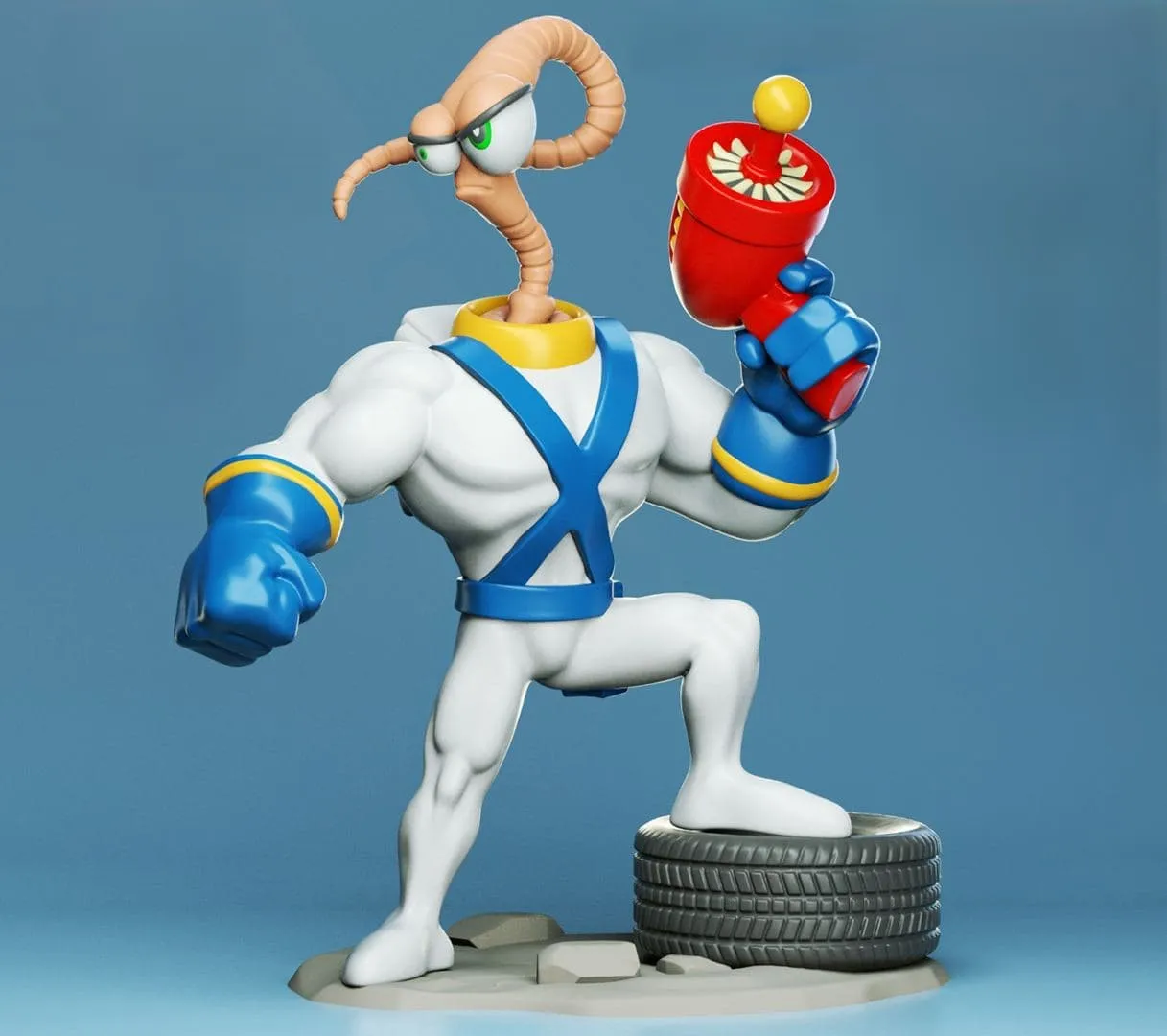 Characters & Creatures STL Download - Chibi Worm Hero - STLby ...