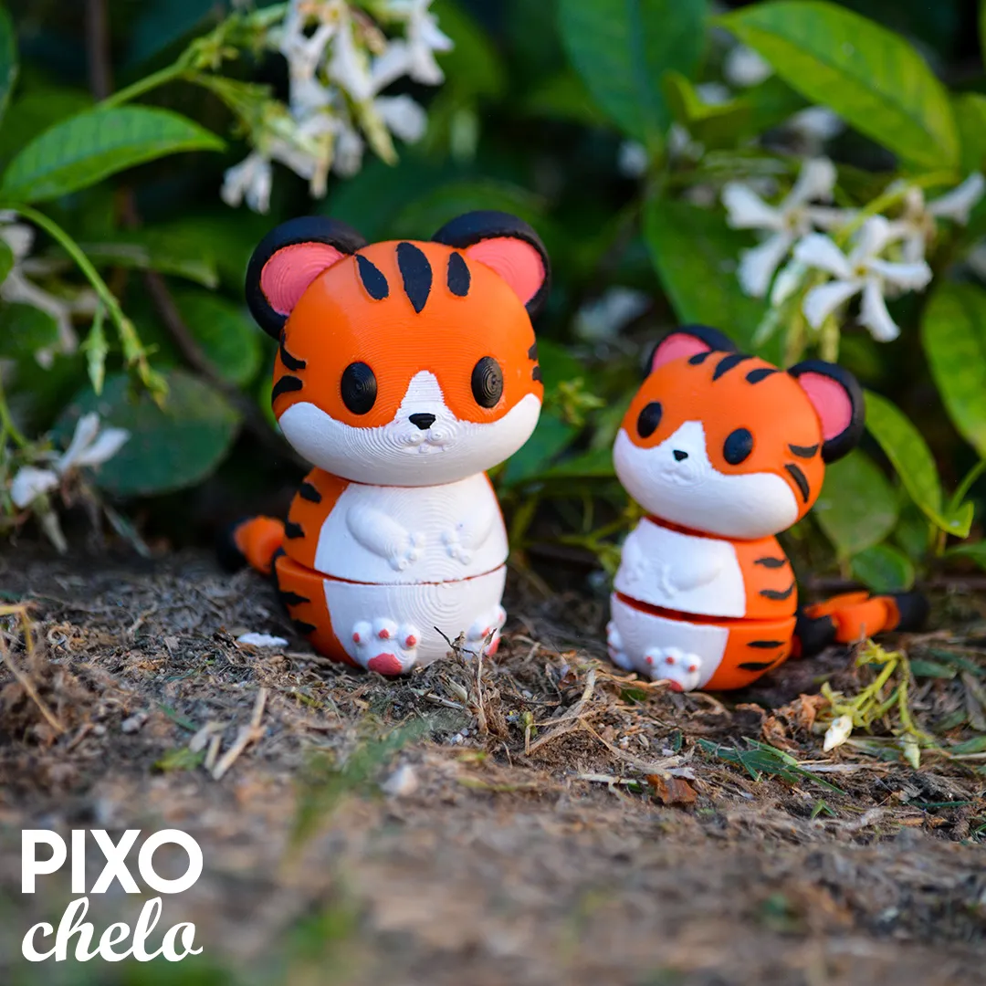 Characters & Creatures STL Download - Mini Tiger Super Sweet Flexiby ...