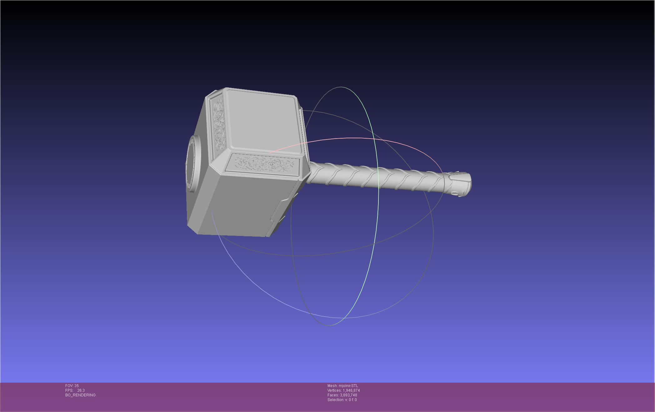 Thor Mjolnir Hammer Basic Printable Model | 3D models download ...