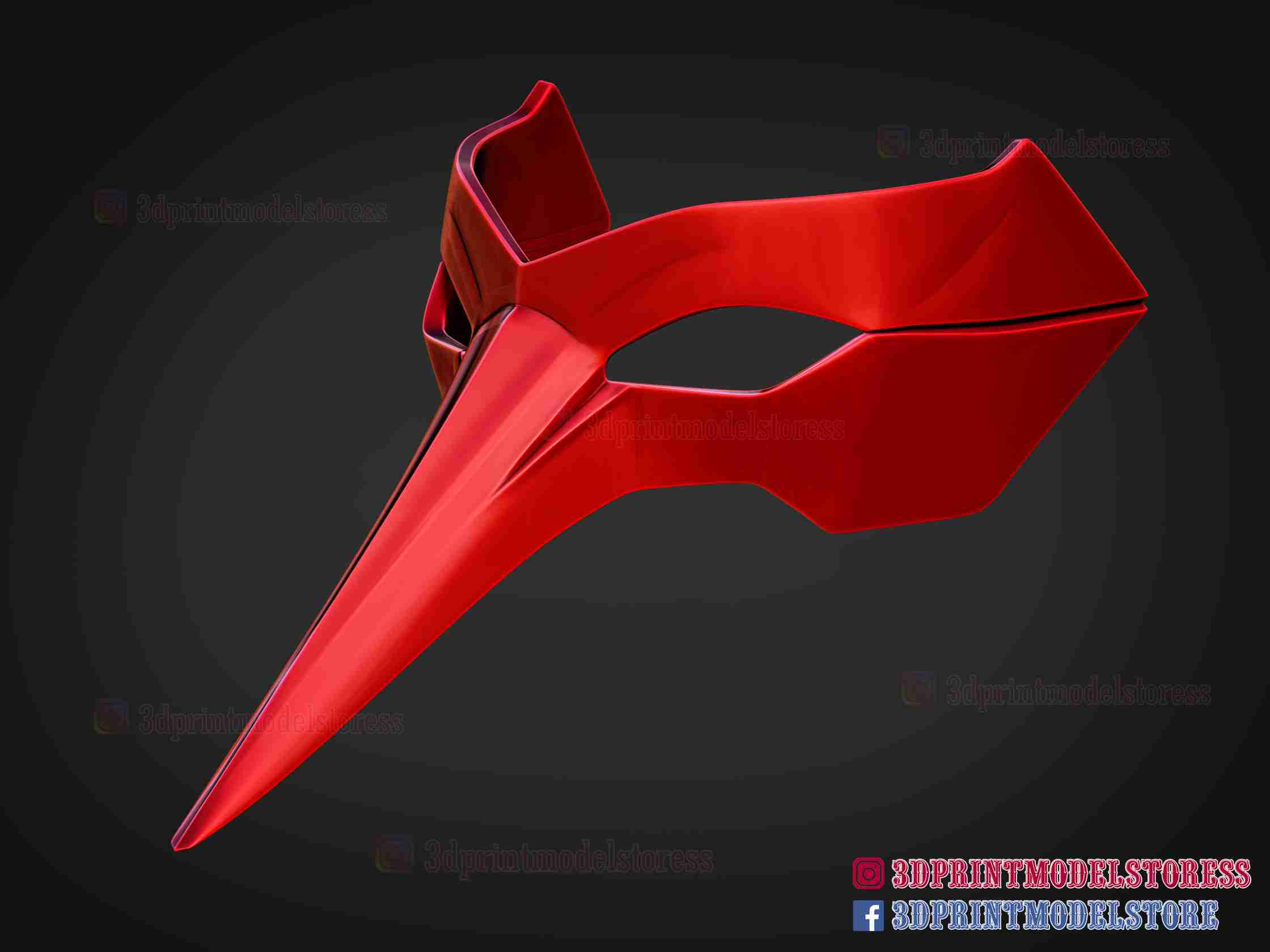 Persona 5 P5 Akechi Crow Red Mask - Anime Cosplay | 3D models download ...