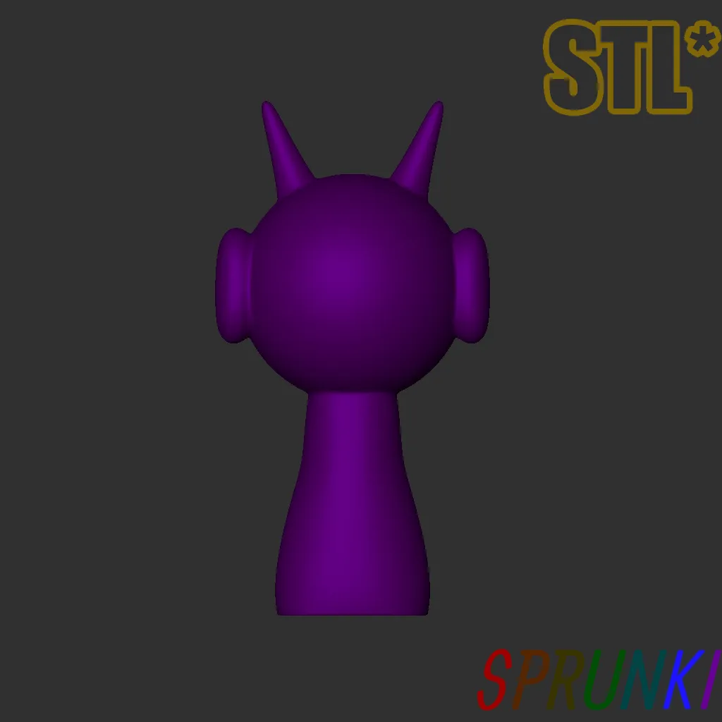 Characters & Creatures STL Download - Sprunki Incredibox Purple STL 3D ...