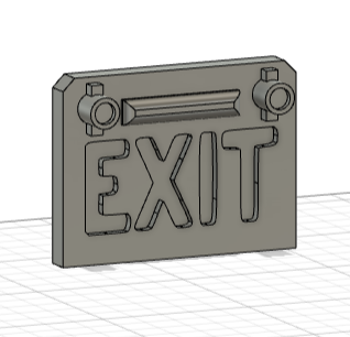 1/18 PANNEAU DE SORTIE / EXIT SIGN | 3D models download | Creality Cloud