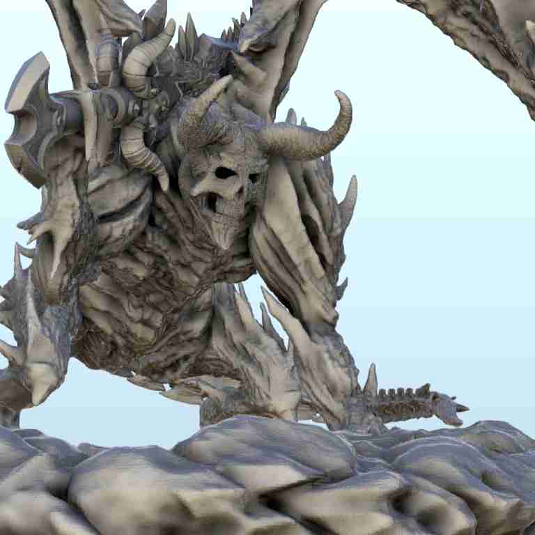 Winged beast with sword - figure dark miniatures warhammer | 3D models ...