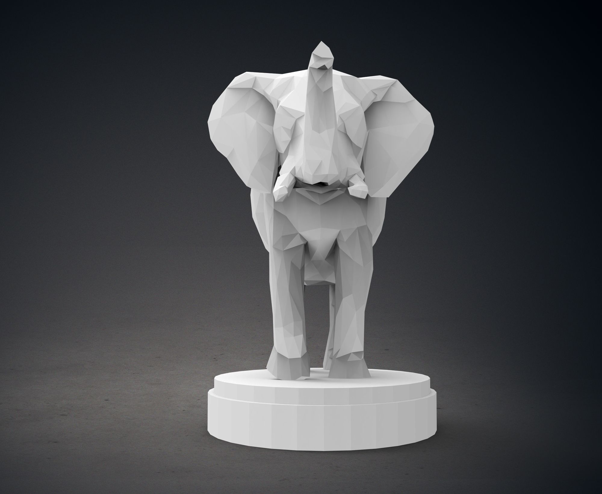 Elephant in Low Poly | 3D models download | Creality Cloud