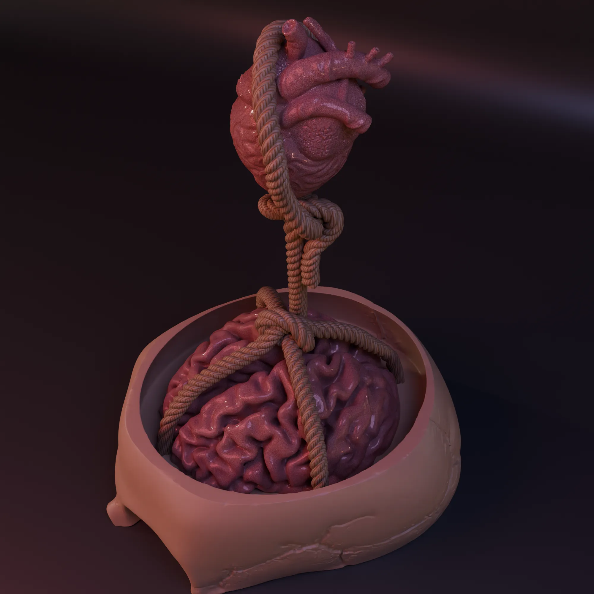 DECORATION "THE BRAIN KEEPS THE HEART GROUNDED" | 3D models download ...