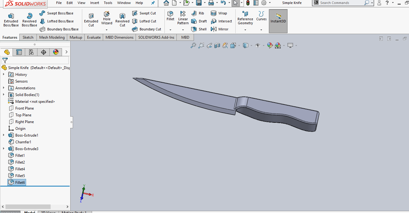 Simple knife | 3D models download | Creality Cloud