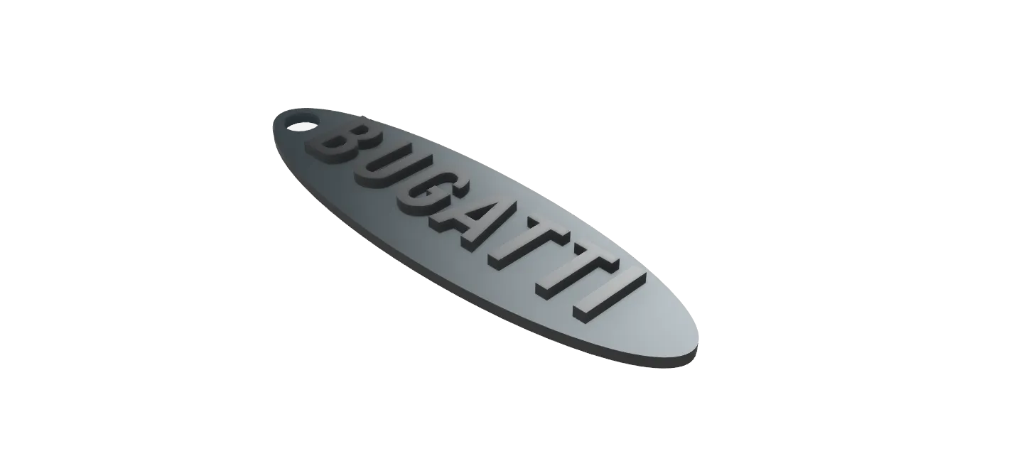 Jewelry & Accessories STL Descarga - Bugatti logo & writing keychain ...