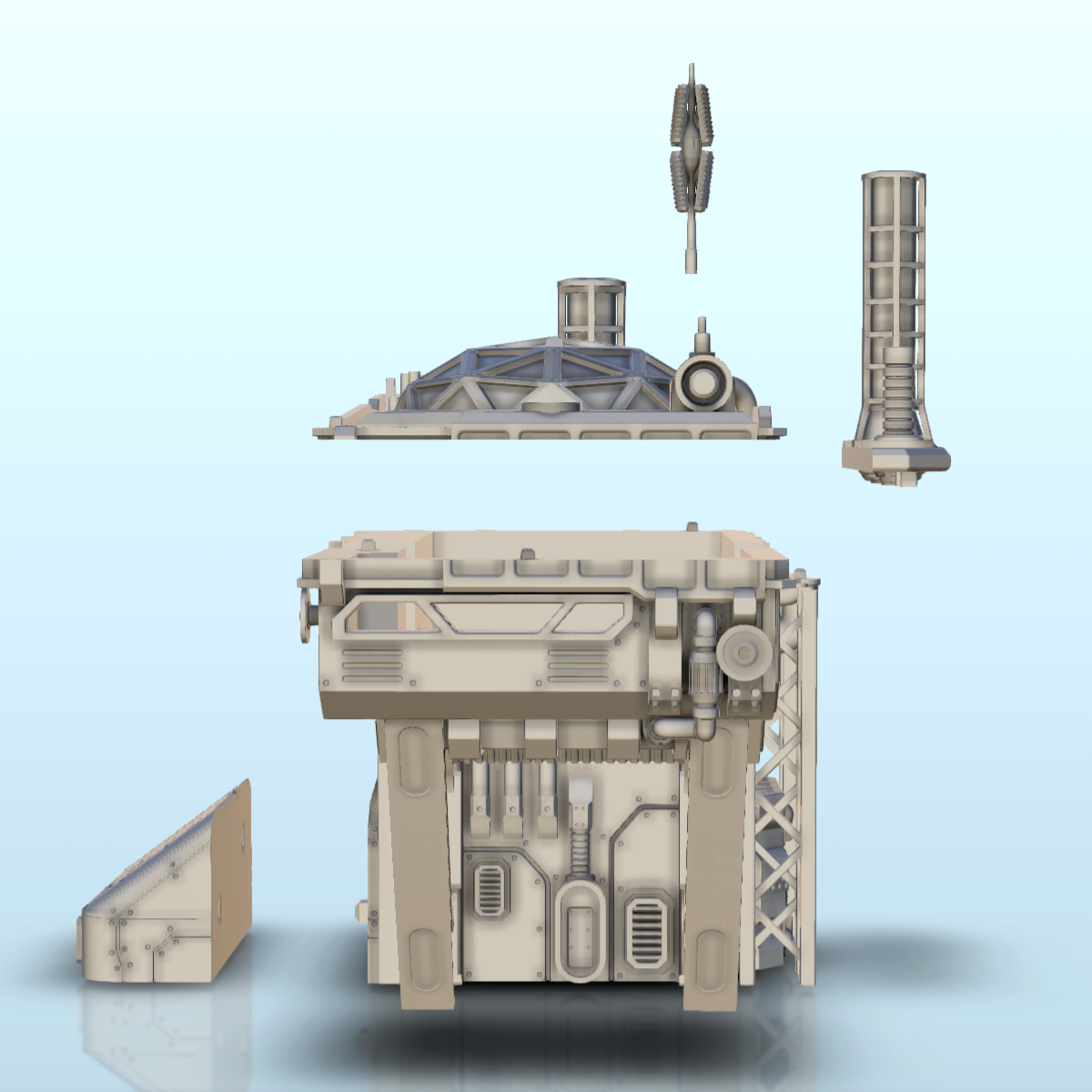 Sci-Fi outpost overhang - Terrain Scifi Science fiction SF | 3D models ...