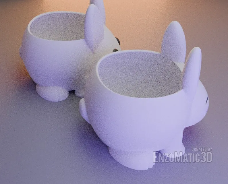 Home Decorations & Ornaments STL Download - rabbit planter pencil ...