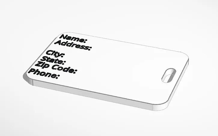 Other STL Download - Luggage Tagby YT FECRF