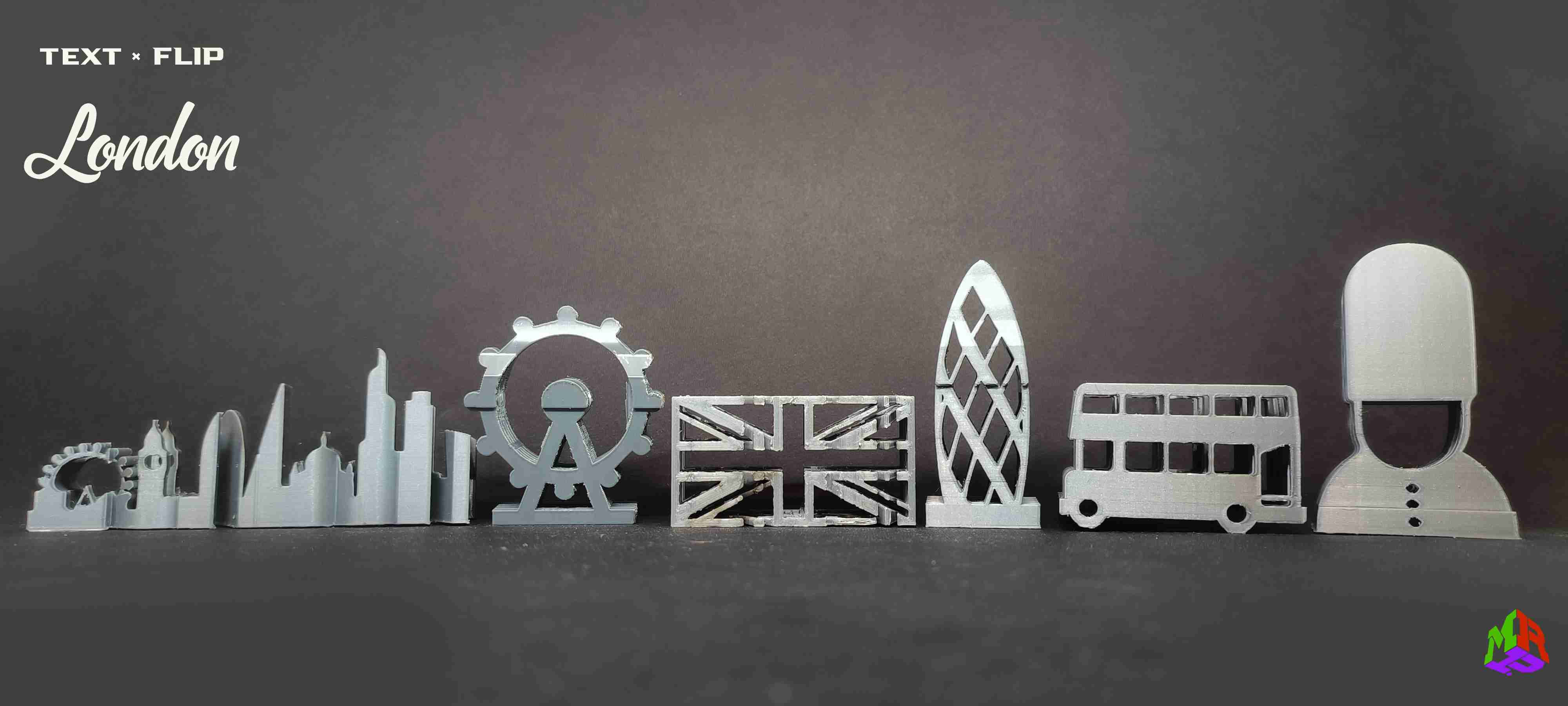 Text Flip - London Skyline | 3D models download | Creality Cloud