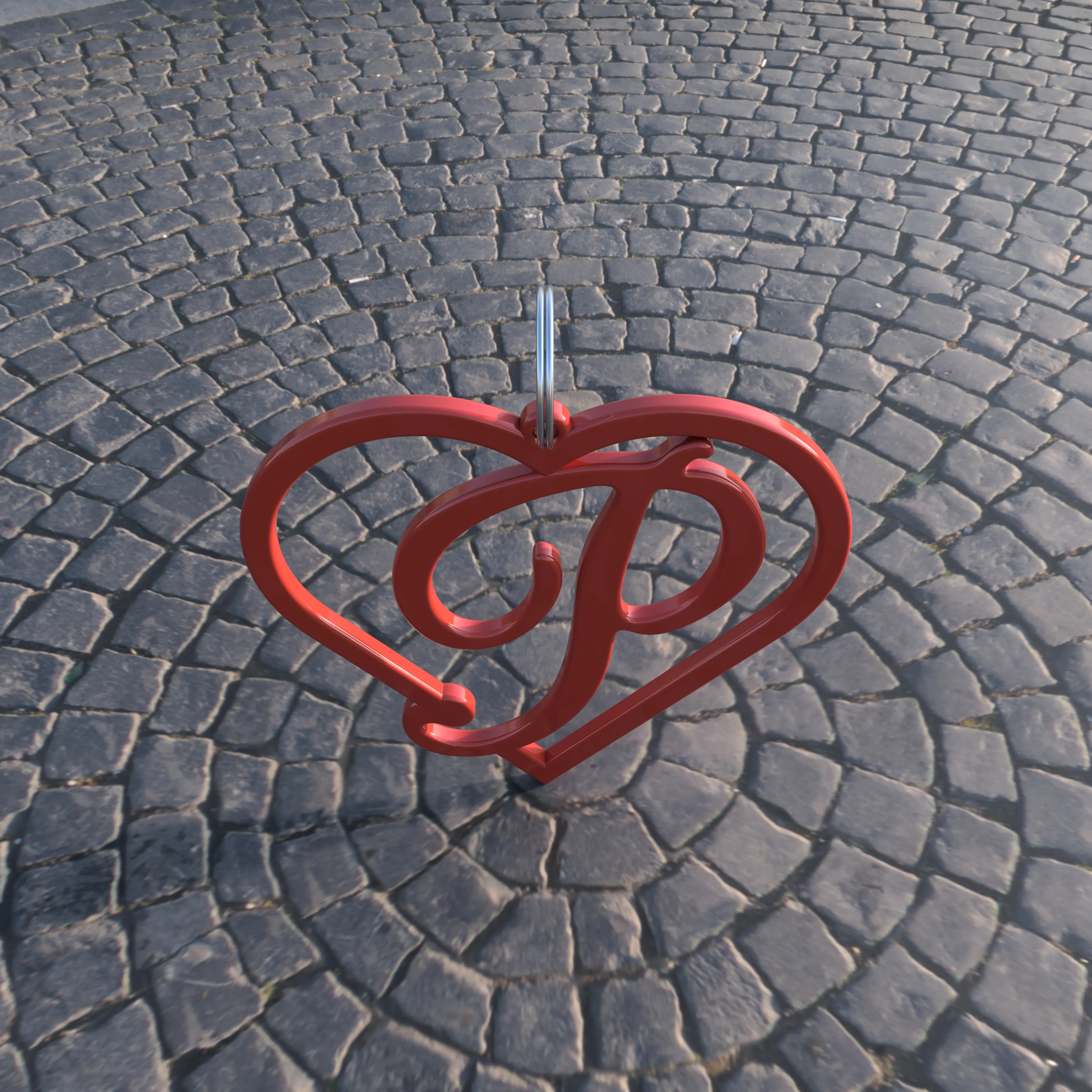 3D Printer Files | 3MF File | Heart P Charm | Creality Cloud