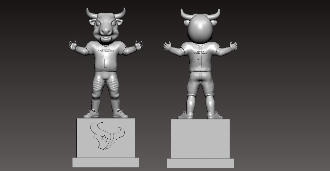 NFL - HOUSTON TEXANS FOOTBALL MASCOT STATUE - 3D PRINT | 3D models ...