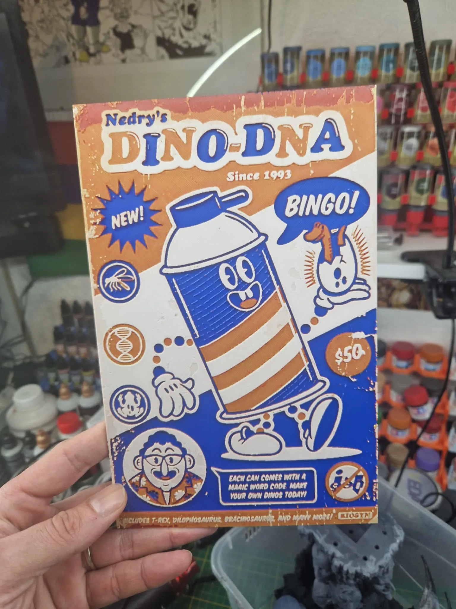 3D Printer Files | 3MF File | Jurassic Park Hueforge - Dino DNA ...