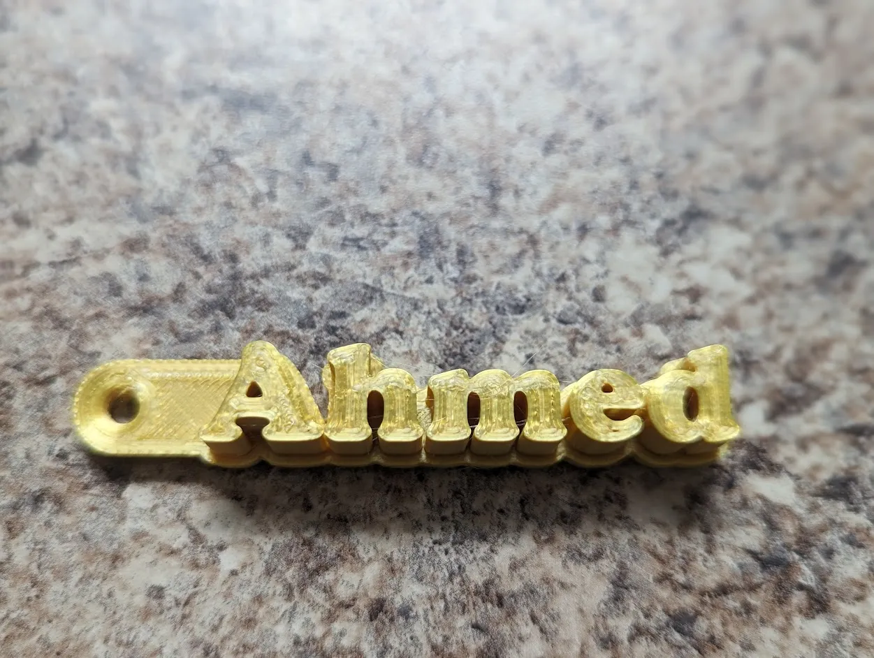 Jewelry & Accessories STL Download - Ahmed Keychainby Trash Can Guy