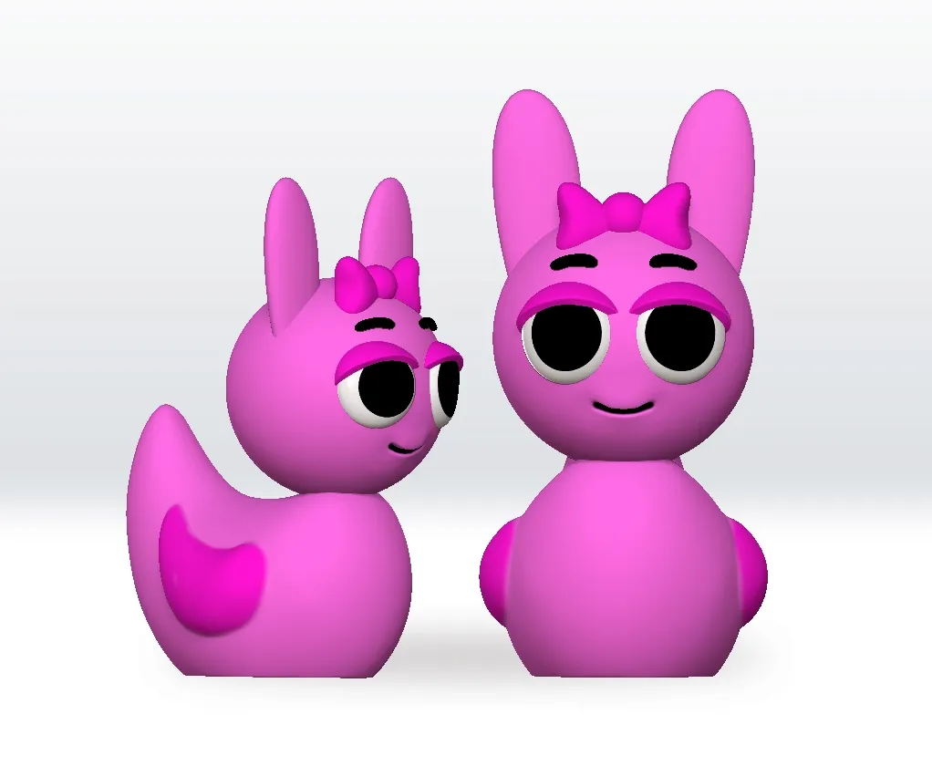Characters & Creatures STL Download - Sprunki Pinki Duck STL file ...