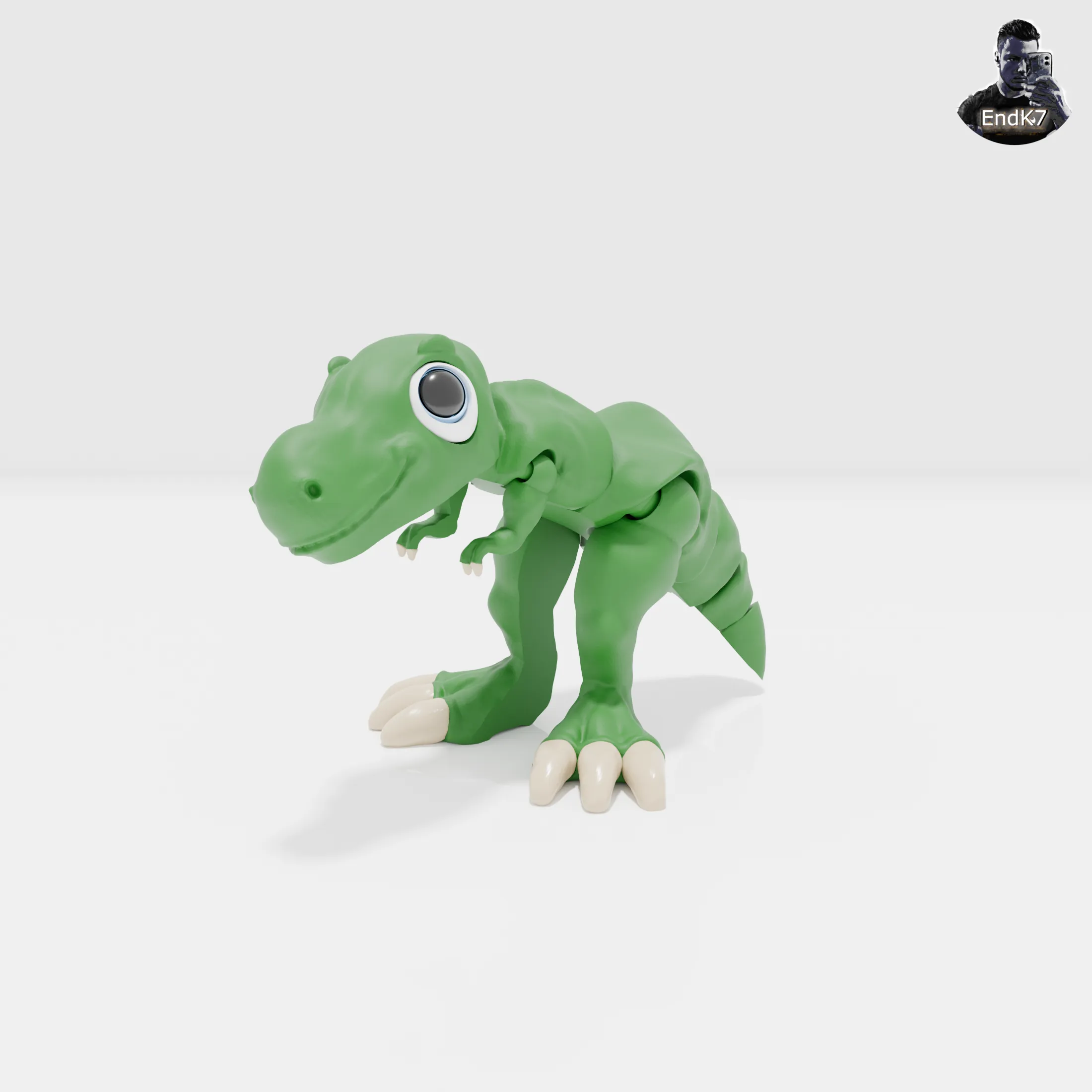 Other STL Download - Cute T-Rex V2 - separated Eyesby EndK7