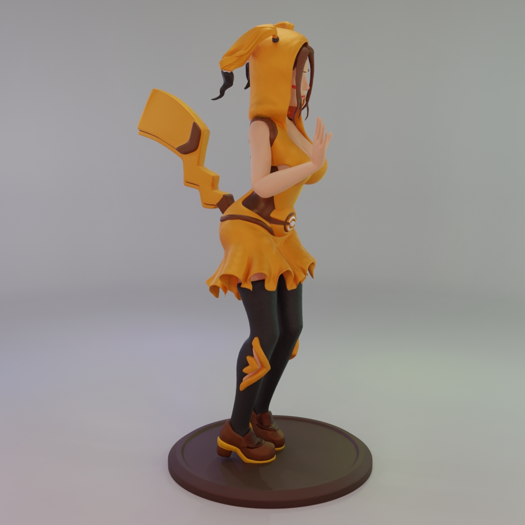 Cute Pokemon Pikachu Girl | 3D models download | Creality Cloud