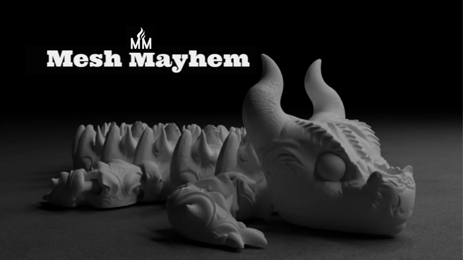 Characters & Creatures STL Download - Mesh Mayhem Articulated Dragonby ...