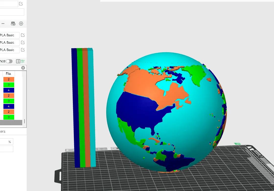 Education STL Download - Multicolor Globeby MELS 3D LABS