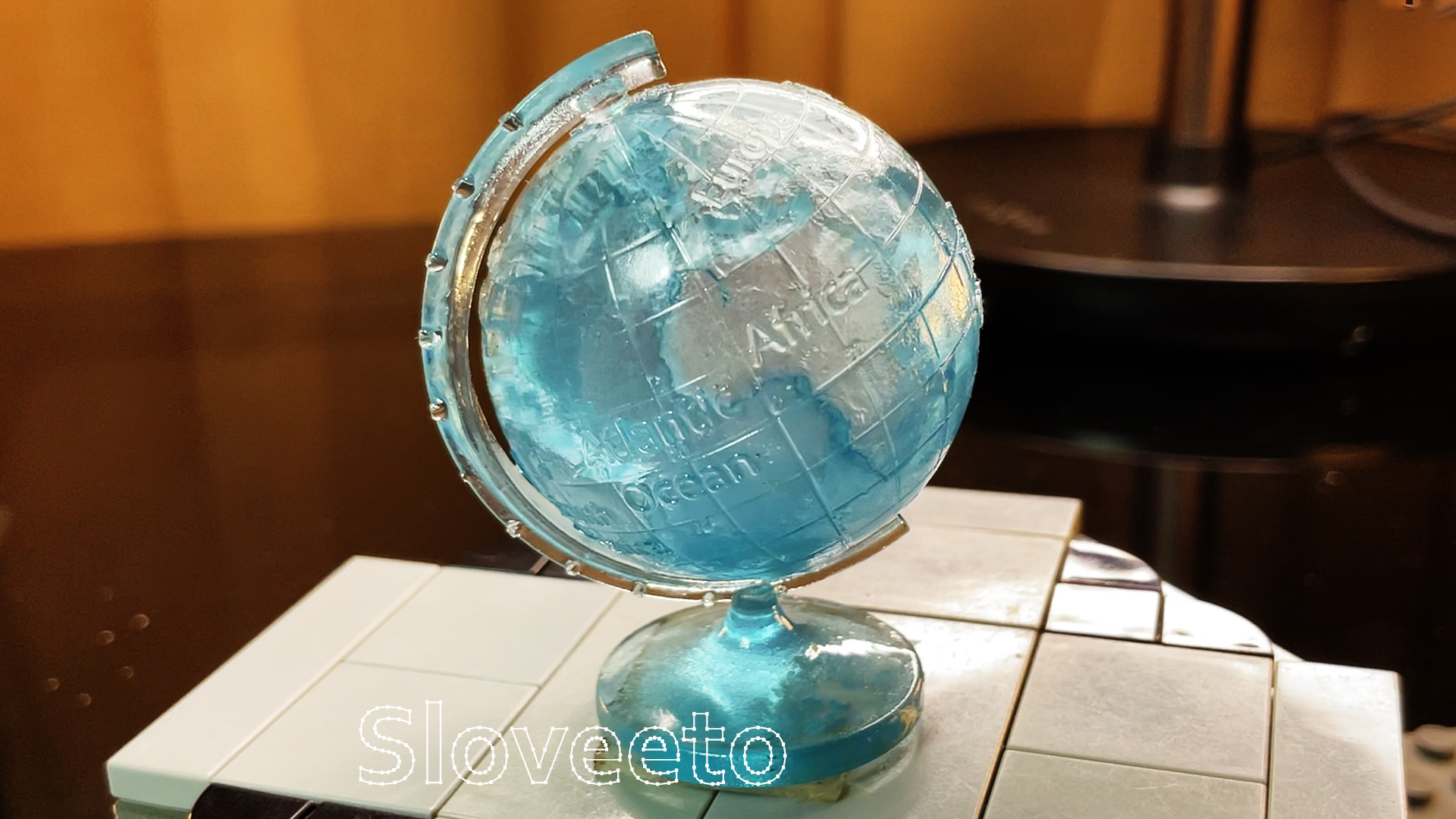 Rotating Transparent Globe with Labels and coordinats | 3D models ...