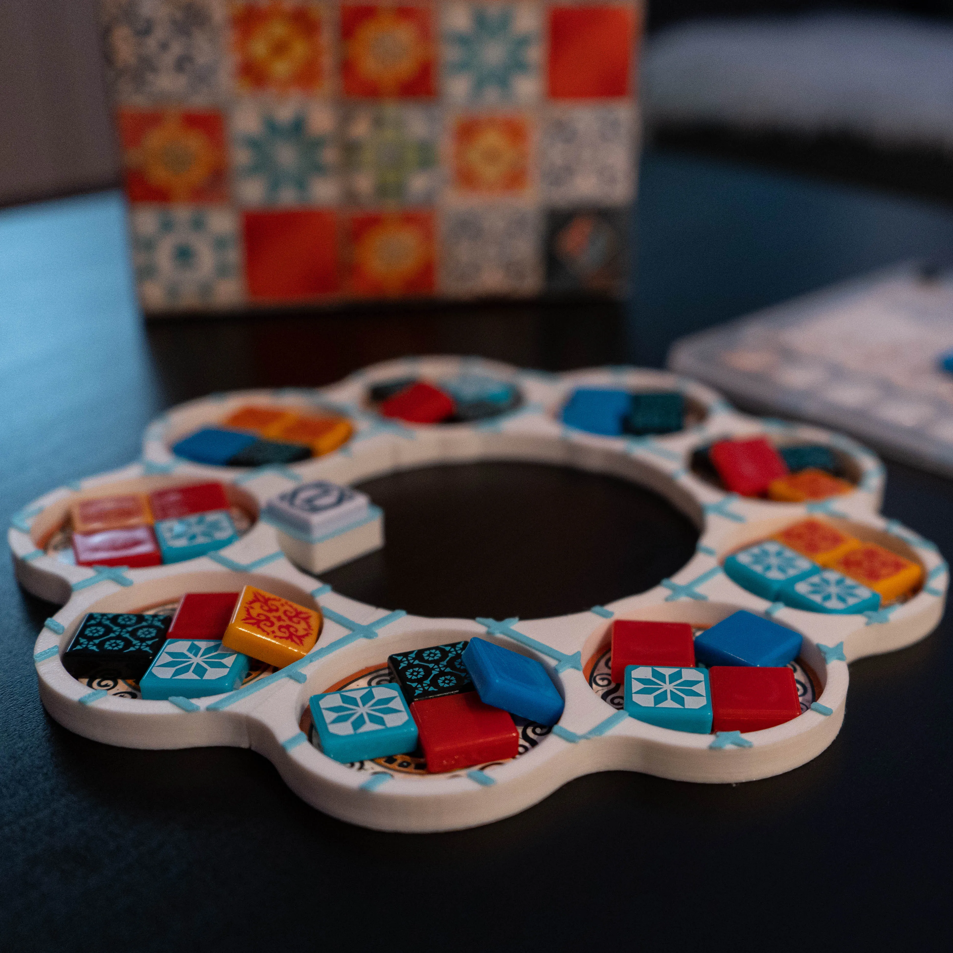 Board Games & Card Games STL Download - Azul Mini Factory Tile Trayby ...