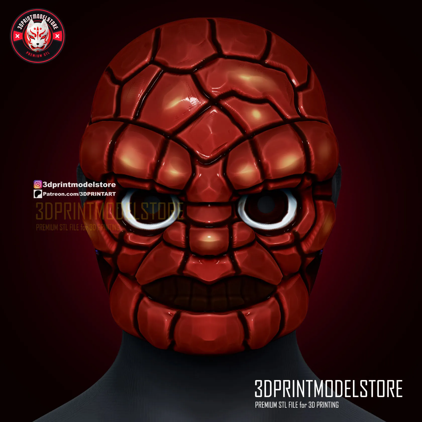 Cosplay STL Download - Thing Mask - Fantastic Four First Steps - Thing ...