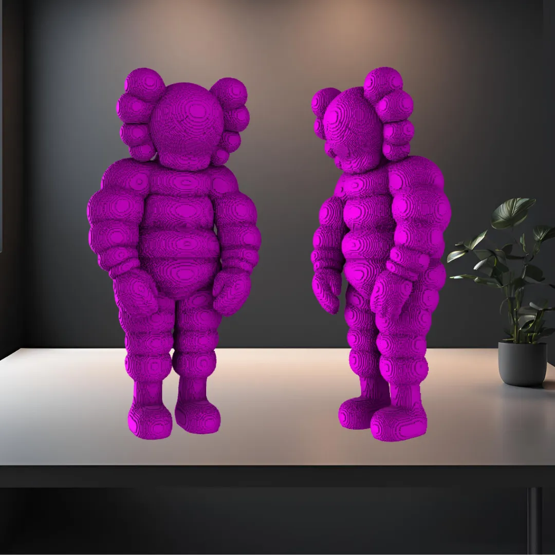 Other STL Download - Voxel KAWS What Party - Pixel Art (Multiple Detail ...