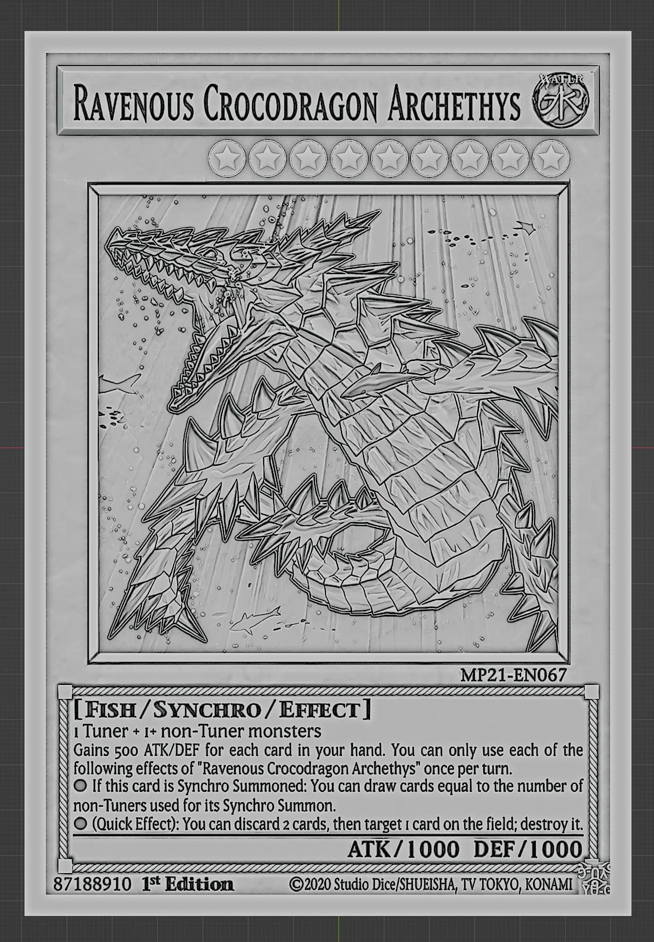 Free Other STL Download - Ravenous Crocodragon Archethys - yu-gi-oh!by ...