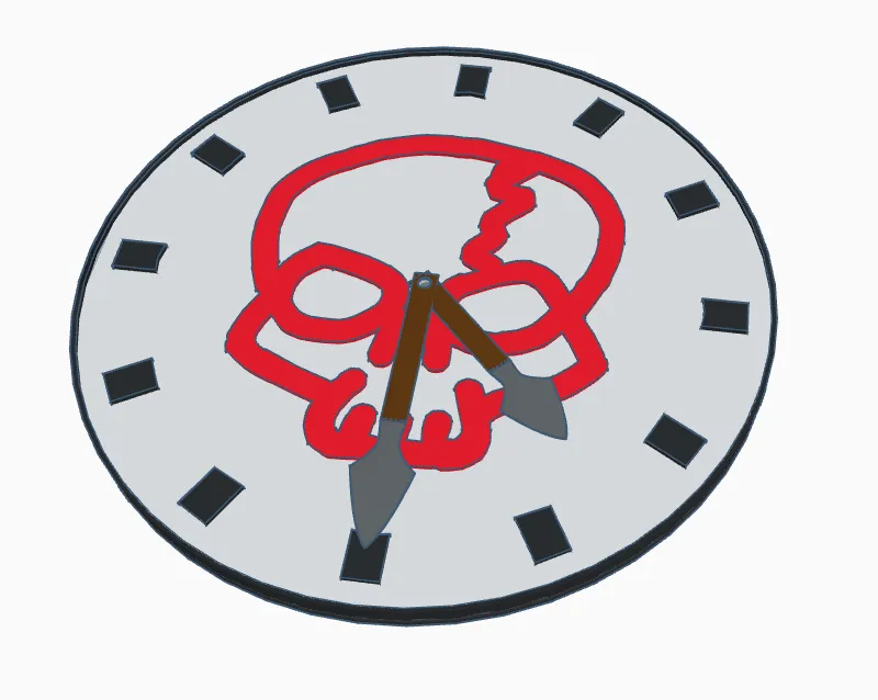 Skull Outline Wall Clock | 3D models download | Creality Cloud