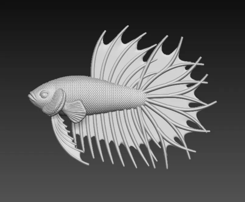 Characters & Creatures STL Download - BETTA FISH CROWNTAIL - READY FOR 3D PRINTINGby Whale3DStudio